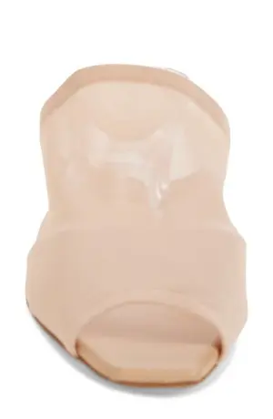 COURREGES Transparent Sole Mesh Slide Sandal - Dune