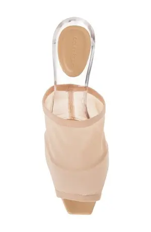 COURREGES Transparent Sole Mesh Slide Sandal - Dune