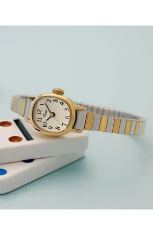 Timex® Cavatina® Mini Two-tone Expansion Bracelet Watch