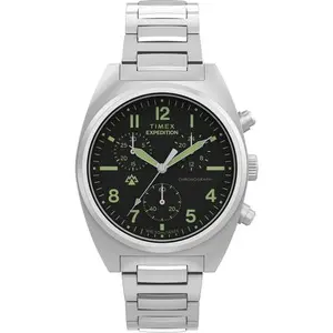 Timex® Expedition Capstone Chronograph Stainless Steel Bracelet Watch - Silver-tone