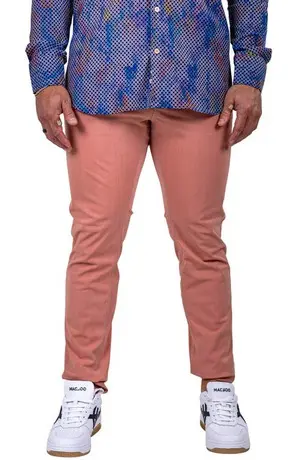 MACEOO Marthyr Slim Fit Stretch Pants - Pink