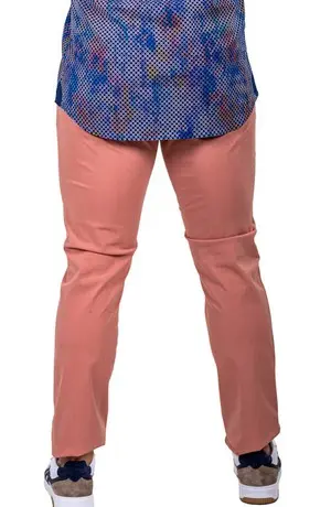 MACEOO Marthyr Slim Fit Stretch Pants - Pink