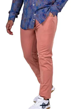 MACEOO Marthyr Slim Fit Stretch Pants - Pink