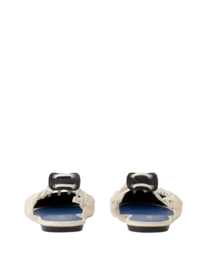 LANVIN Braided Leather Slingback Ballerinas