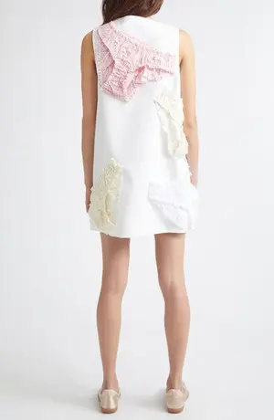 Sandy Liang Copellia" Cotton Poplin Sleeveless Mini Dress
