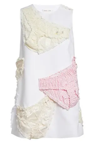 Sandy Liang Copellia" Cotton Poplin Sleeveless Mini Dress