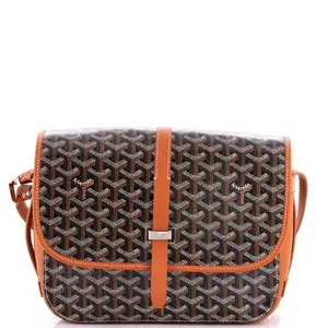 Goyard Belvedere Ii Messenger Bag Coated Canvas Mm - Black