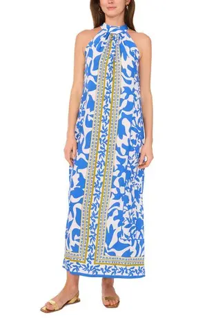 Vince Camuto Sleeveless Tie Back Maxi Dress - Dew Blue