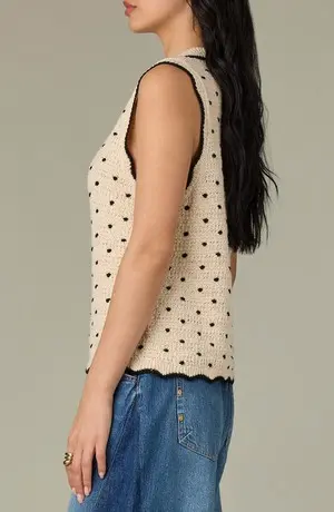 Wit & Wisdom Polka Dot Sweater Tank
