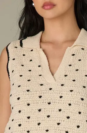 Wit & Wisdom Polka Dot Sweater Tank