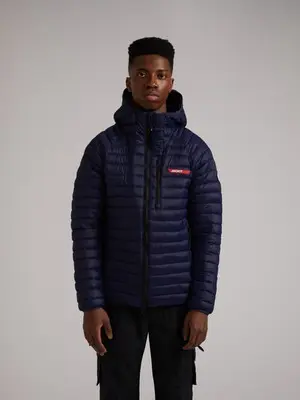 JACK1T Satell1te Long Sleeve Hooded Jacket - Navy