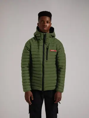 JACK1T Satell1te Long Sleeve Hooded Jacket - Olive