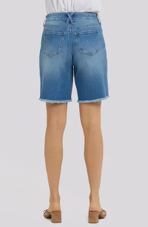 NYDJ Naomi Relaxed Raw Hem Denim Shorts