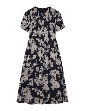 Whistles Shadow Floral Avery Midi Dress