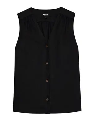 Whistles Laura Linen Tank - Black