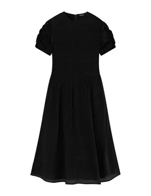 Whistles Avery Smocked Dress - Black