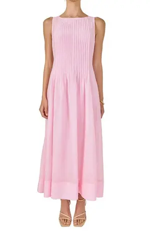 Endless Rose Pleated Bodice Sleeveless Maxi Dress