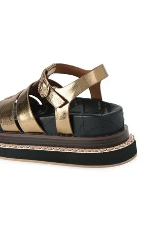 Kurt Geiger Orson Fisherman Sandal - Rust/copper