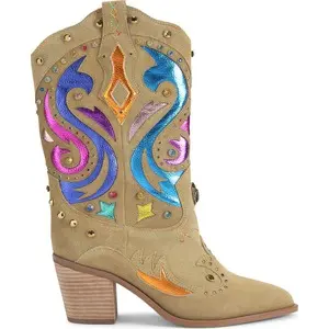 Kurt Geiger Kensington Cowboy Boots - Open Brown