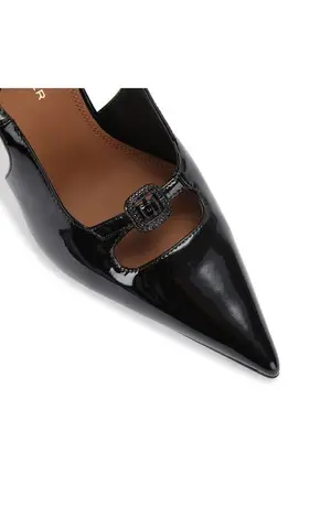 Kurt Geiger Embellished Buckle Ankle Strap Stiletto Pumps