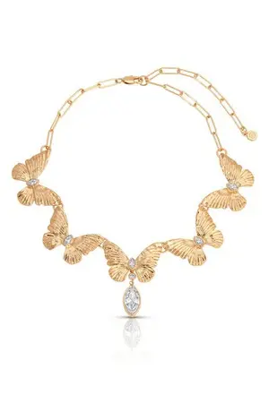 Ettika Crystal Butterfly Choker Necklace