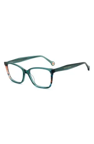 Carolina Herrera Rectangular Reading Glasses - Teal