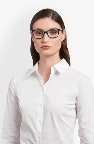 Carolina Herrera Rectangular Reading Glasses - Teal