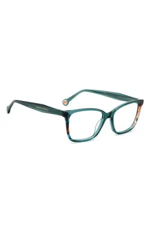 Carolina Herrera Rectangular Reading Glasses - Teal