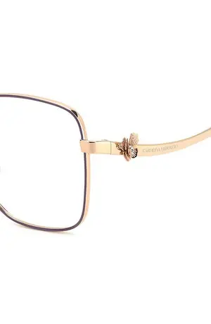 Carolina Herrera Oversized Square Reading Glasses - Gold Copper