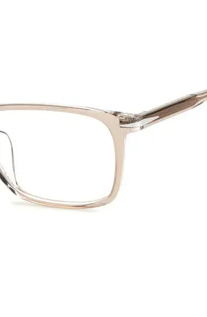 DB EYEWEAR BY DAVID BECKHAM 57mm Rectangular Optical Glasses - Beige Crystal
