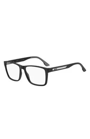 Hugo Rectangular Full Rim Eyeglasses - Black