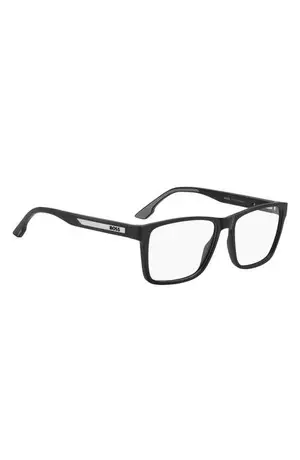 Hugo Rectangular Full Rim Eyeglasses - Black
