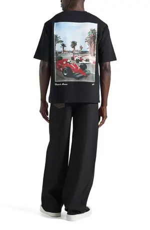 Manière De Voir Kian Circuit De Monaco Cotton T-shirt - Black