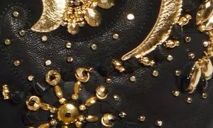 Versace Embellished Leather Crop Vest