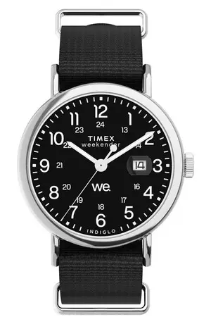 Timex® Timex Weekender Strap Watch With Indiglo® Backlight - Black