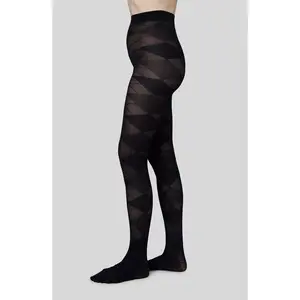 Swedish Stockings Rebecka Argyle Tights - Black