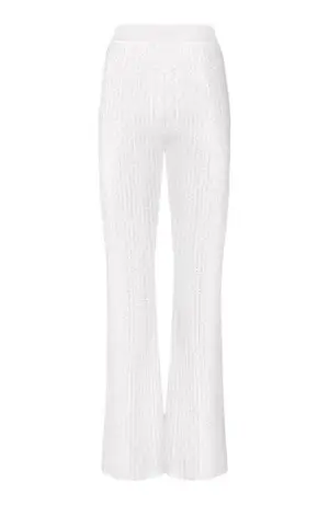 Missoni Ribbed Lamé Sequin Trousers - White