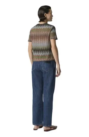 Missoni Viscose Lamé Crew-neck T-shirt With Snake Motif - Multicoloured
