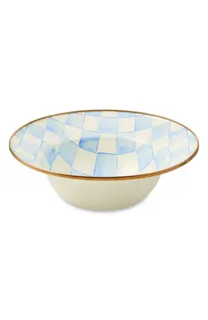 MACKENZIE-CHILDS Enamel Serving Bowl - Sky Check