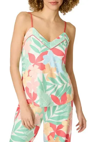 PJ Salvage The Coastal Club" Printed Jersey Camisole - Green Multi