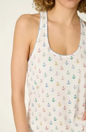 PJ Salvage Meet Me The Sea" Printed Jersey Tank