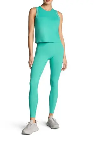 Spanx Mesh Detail Crewneck Tank - Tidepool