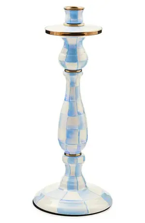 MACKENZIE-CHILDS Large Candlestick - Sky Check