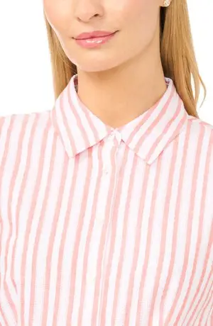 Ted Baker London Charlie Stripe Seersucker Midi Dress - Geranium