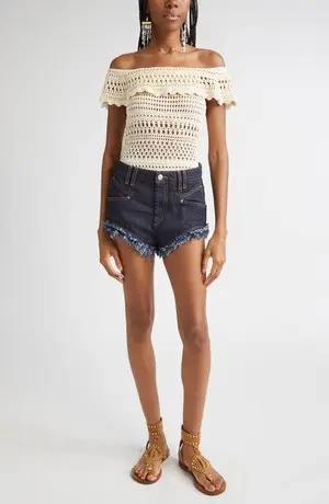 Isabel Marant Étoile Off-the-shoulder Crochet Top