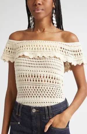 Isabel Marant Étoile Off-the-shoulder Crochet Top