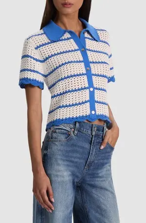 Alice + Olivia Randall Open Stitch Cardigan
