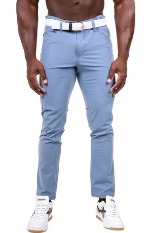 MACEOO Marthyr Slim Fit Stretch Pants - Blue
