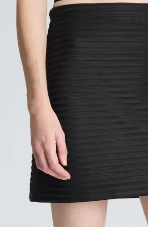 KENNETH COLE Ribbed Pencil Skirt - Black
