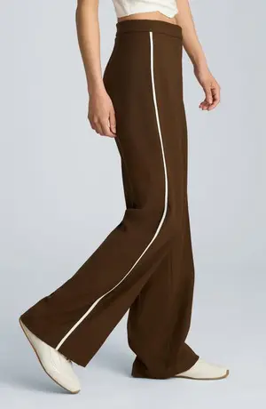 KENNETH COLE Side Stripe Wide Leg Pants
